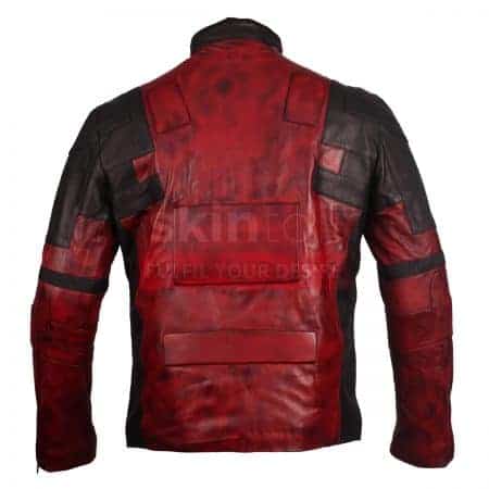 Deadpool Black and Red Waxed Leather Jacket - Skintoll