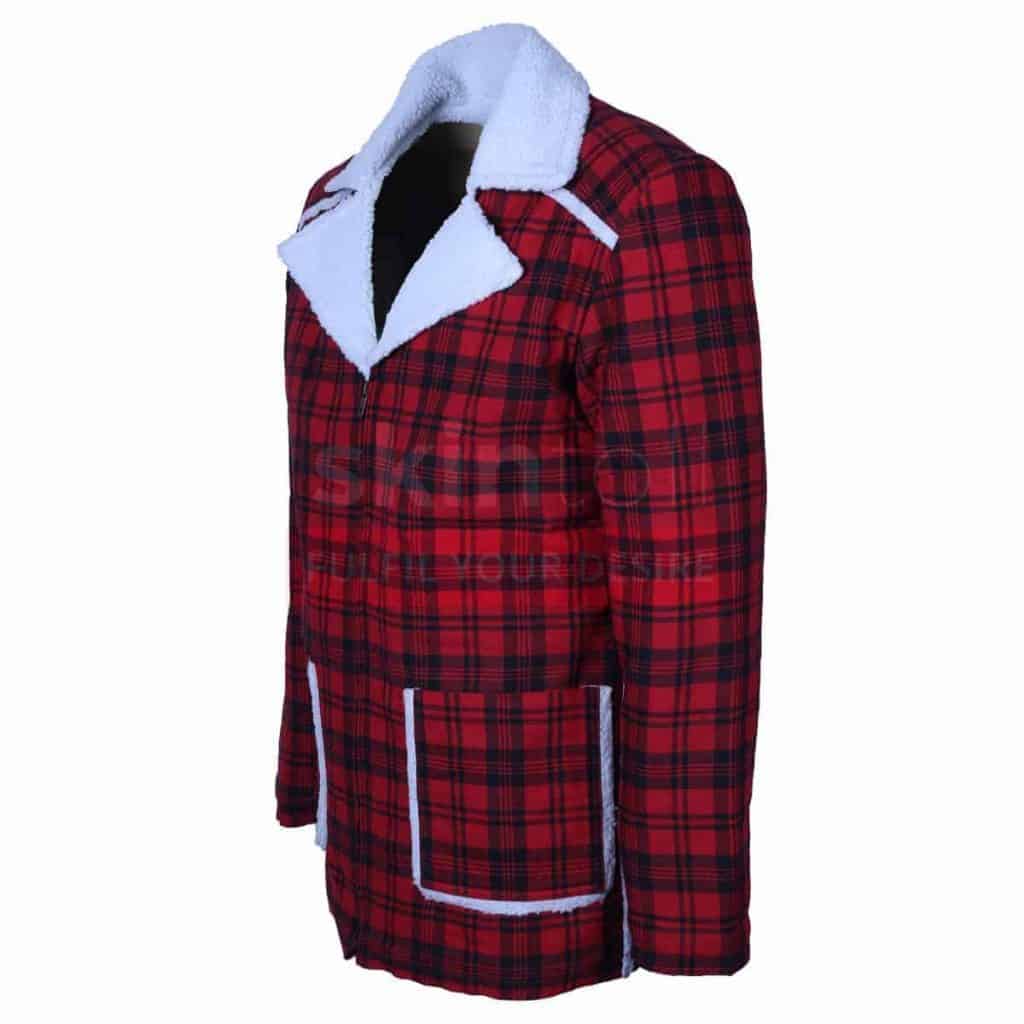 Deadpool Red Shearling Jacket Coat - Skintoll