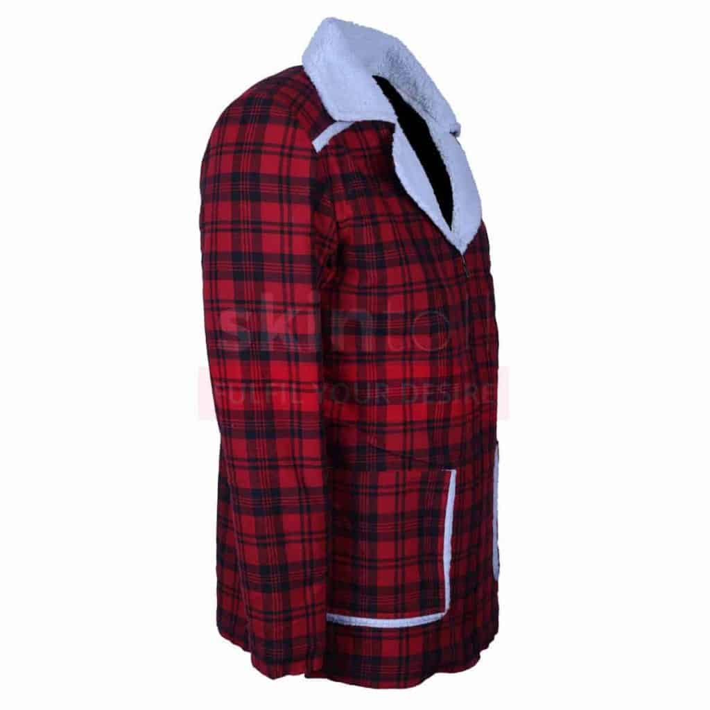 Deadpool Red Shearling Jacket Coat - Skintoll