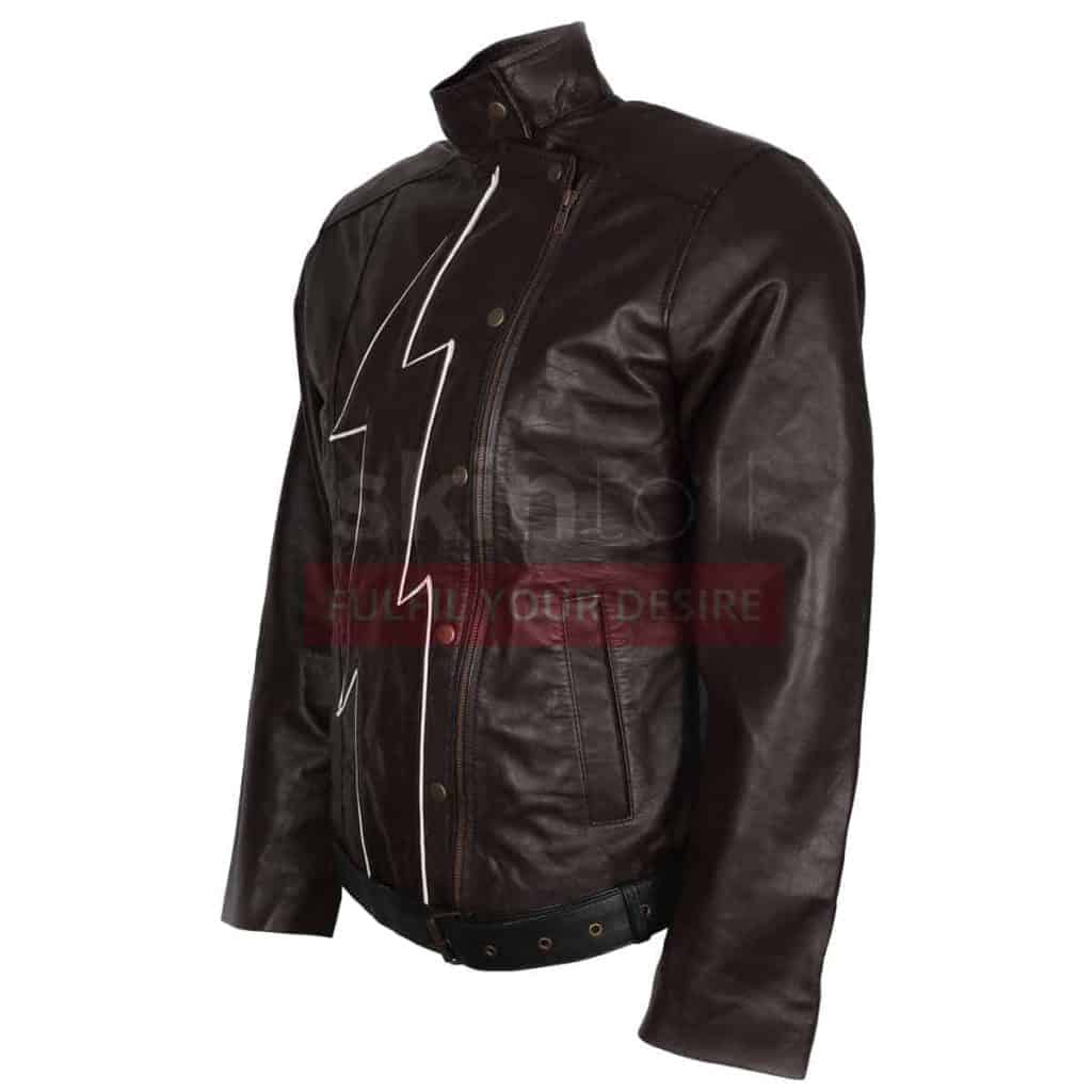 The Flash Barry Allen Leather Jacket - Brown Costume - Skintoll