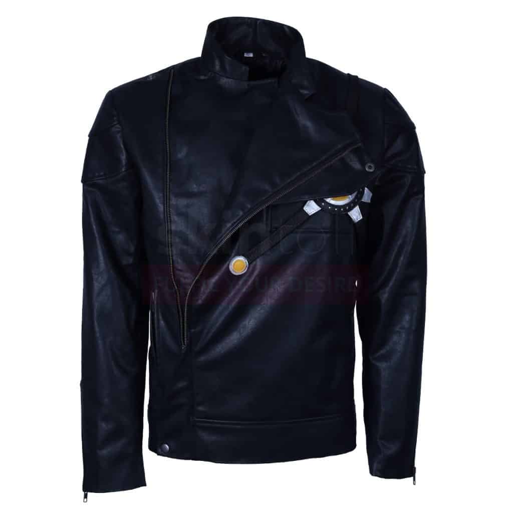 Firestorm Flash Leather Jacket - Black Leather Jackets - Skintoll