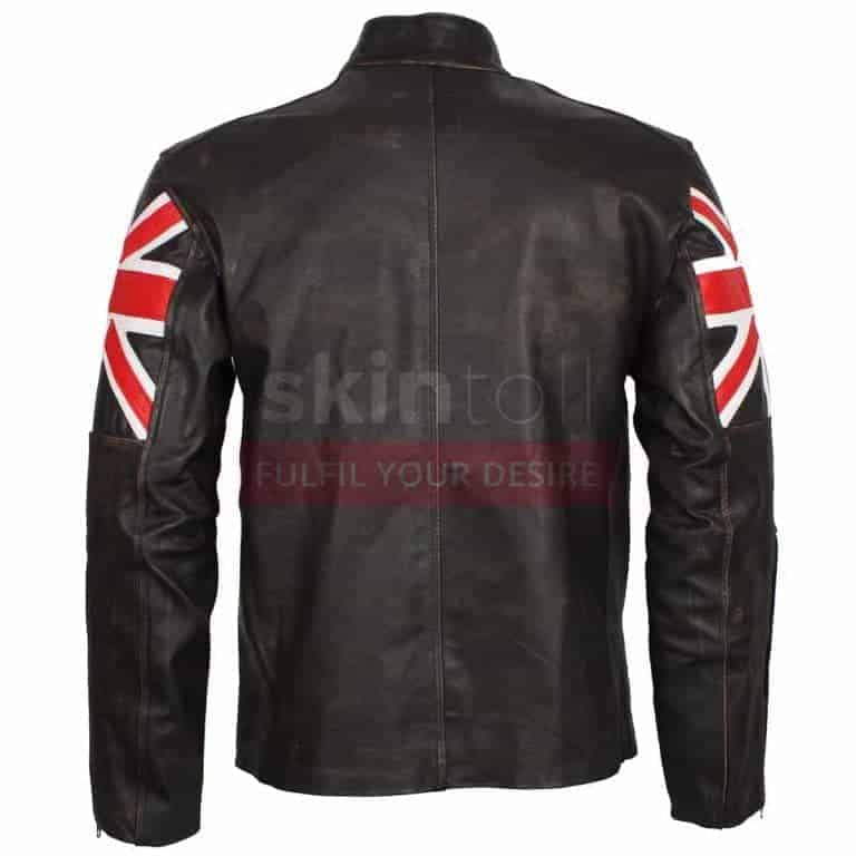 Union Jack Leather Jacket - UK Flag Vintage Jacket